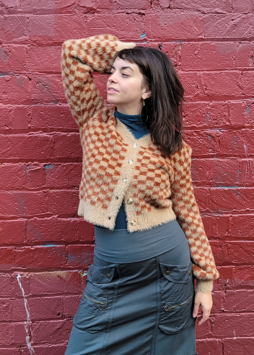 Fuzzy Check Cardi – L A R K